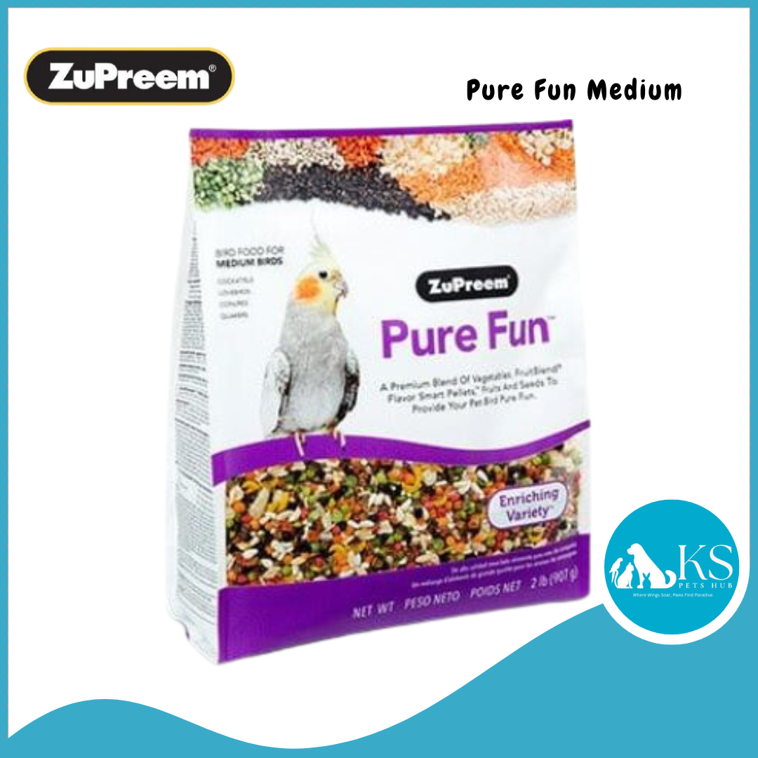 Zupreem Pure Fun Small / Medium / Parrot / Macaw Bird Feed – KS Pets Hub